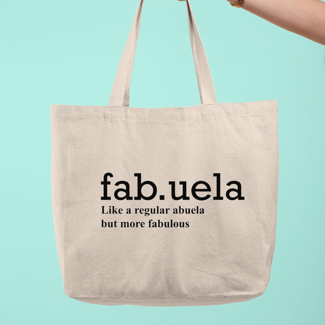 Fabuela Abuela Definition Canvas Tote Bag - Grandmother Gift - Etsy