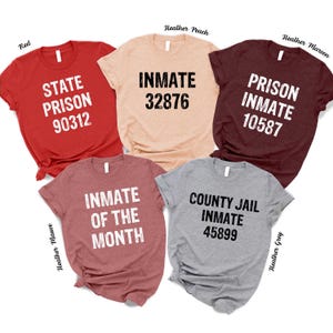 Prison Inmate Costume Shirt: Halloween Party Group Tee - Etsy