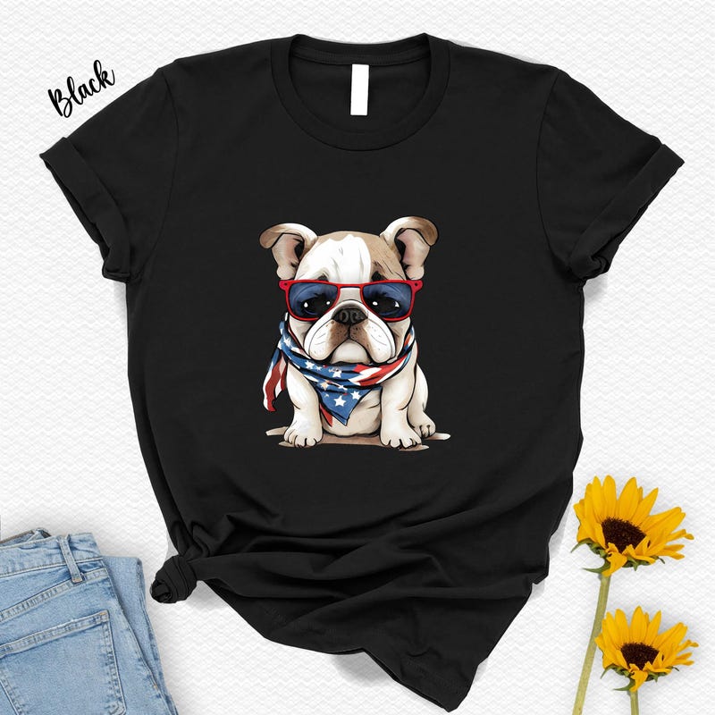 Patriotic Bulldog - Etsy