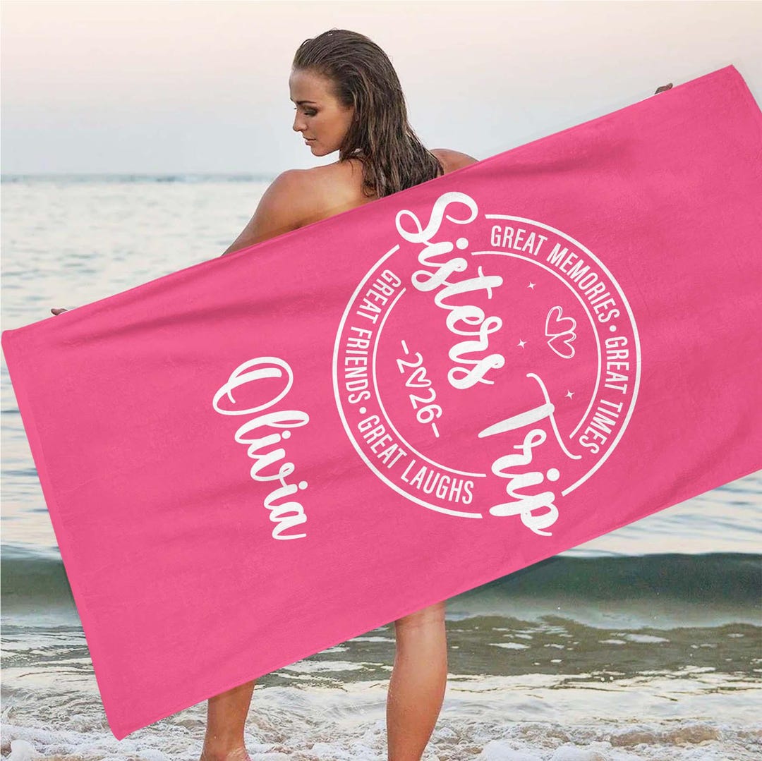 Sisters Trip 2026 Beach Towel, Girls Travel Accessories - Etsy