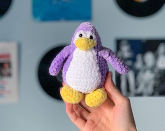 PREORDER- Pink Club Penguin Inspired Plush - Hand Crocheted Club ...