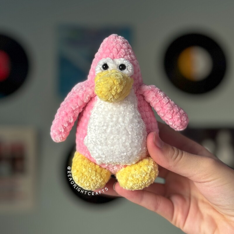 Pink Penguin Plush - Etsy