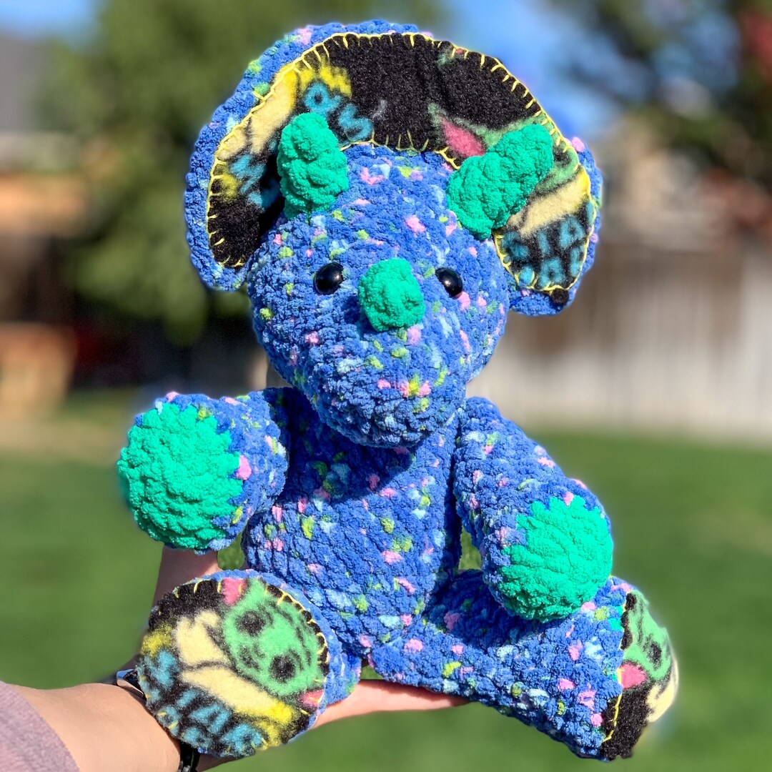 Baby Yoda Triceratops Dinosaur Plush Hand Crocheted Star Wars ...