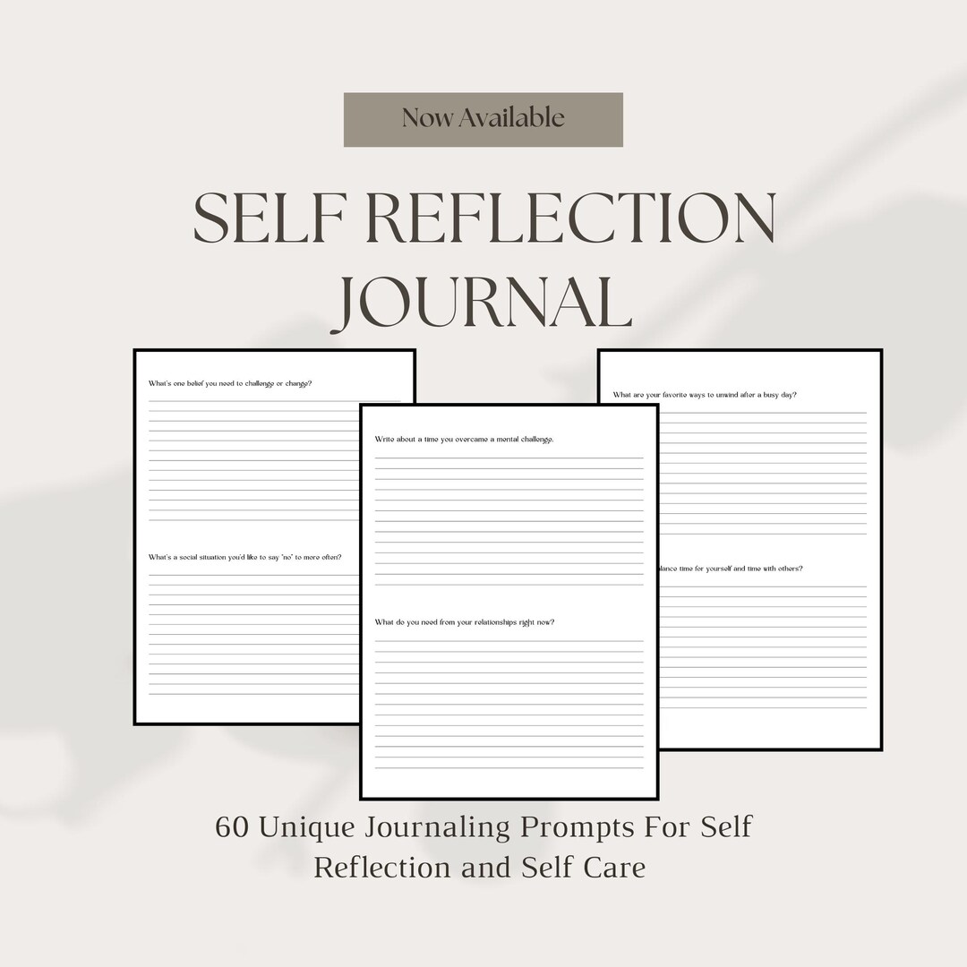Self Reflection Guided Journal, Journaling Prompts for Women and Men ...