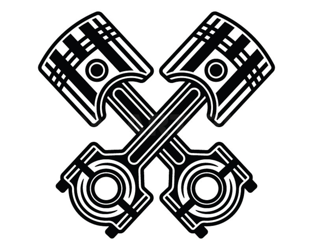 Simple Easy Engine Pistons Outline Svg Clipart Image Cricut - Etsy