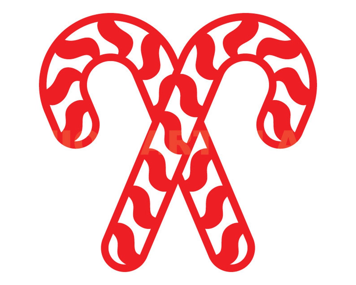 Candy Canes Svg Clipart Image Cricut Svg Image Dxf Pdf Eps