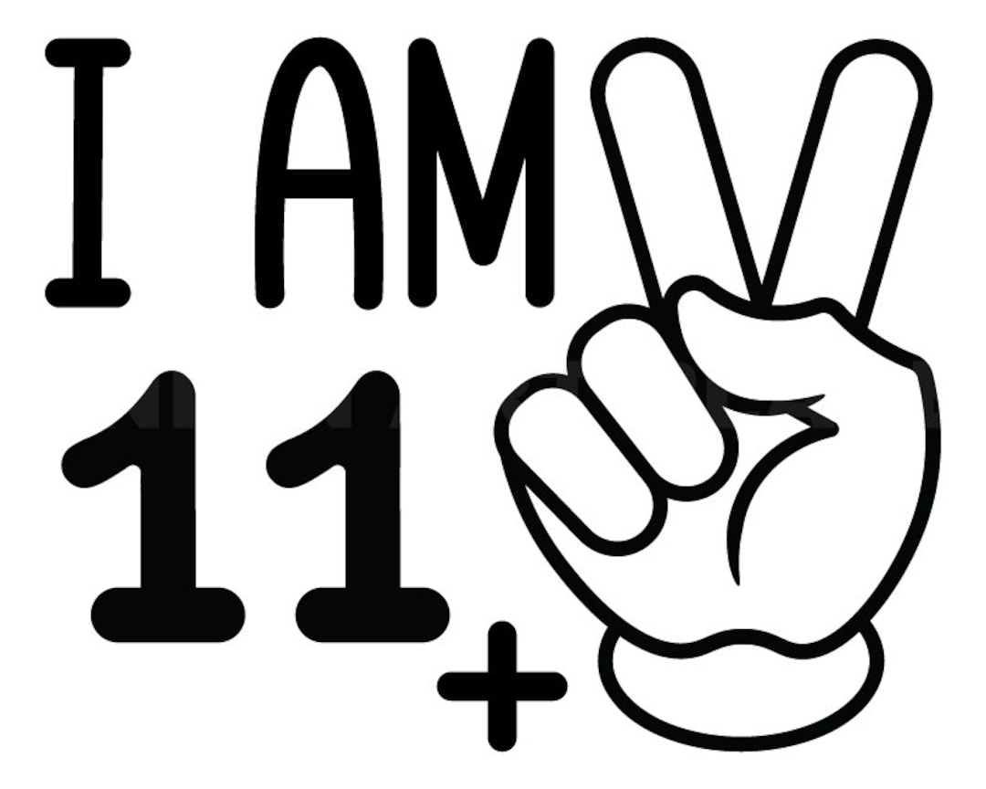 I Am 11 Plus Two Fingers Svg 13th Birthday Svg Clipart Image, Cricut ...