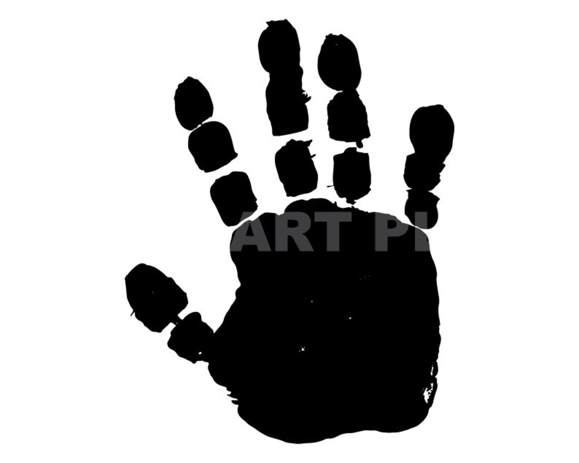 Old Man Handprint Svg Clipart Image, Cricut Svg Image, Dxf, Pdf, Eps ...