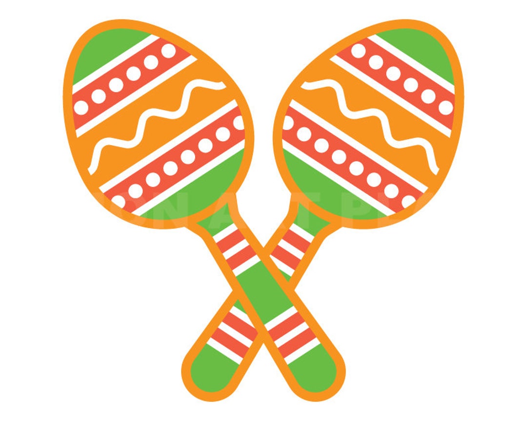 Crossed Maracas Svg Clipart Image, Cricut Svg Image, Dxf, Pdf, Eps, Jpg ...