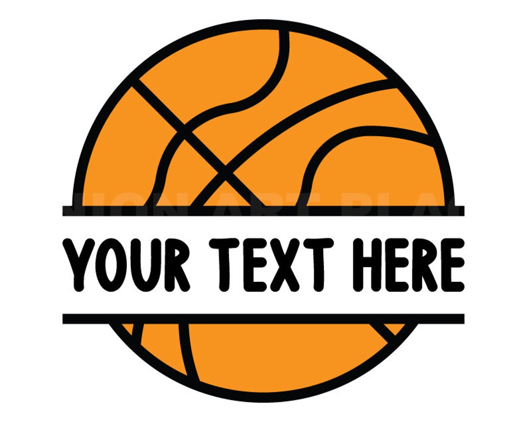 Basketball Split Name Frame Svg Ball Svg Clipart Image, Cricut Svg ...