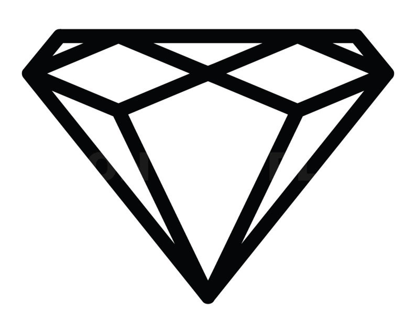 Diamond Svg Clipart Image Cricut Svg Image Dxf Pdf Eps - Etsy