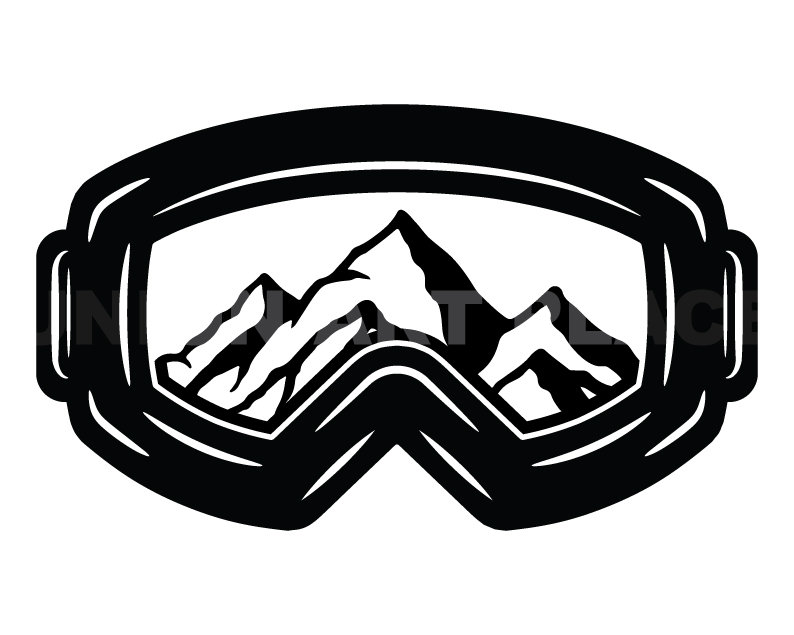 Snow Goggles Svg Mountain Scene Svg Clipart Image, Cricut Svg Image ...