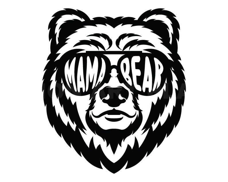 Mama Bear With Sunglasses Svg Clipart Image Cricut Svg Image - Etsy