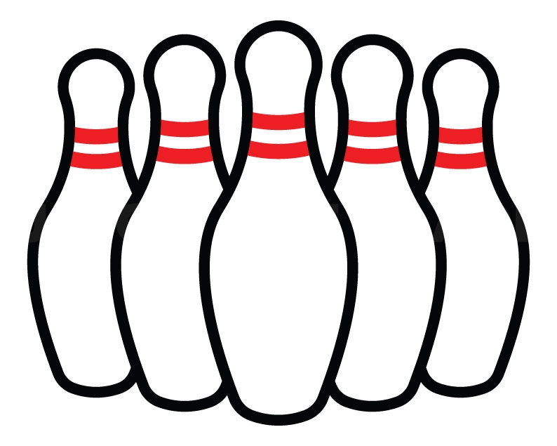 Five Bowling Pins Outline Svg Clipart Image Cricut Svg Image - Etsy ...