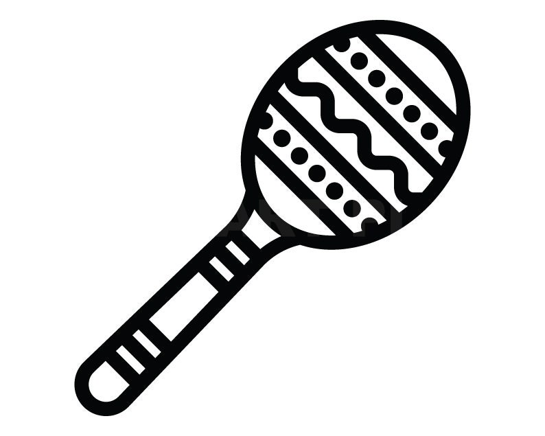 Maracas Outline Svg Clipart Image Cricut Svg Image Dxf Pdf - Etsy Australia