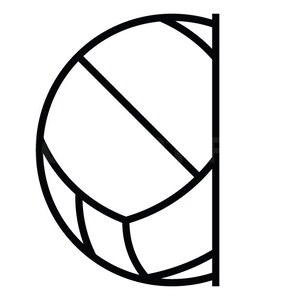 Half Volleyball Svg Clipart Image Cricut Svg Image Dxf Pdf - Etsy Canada