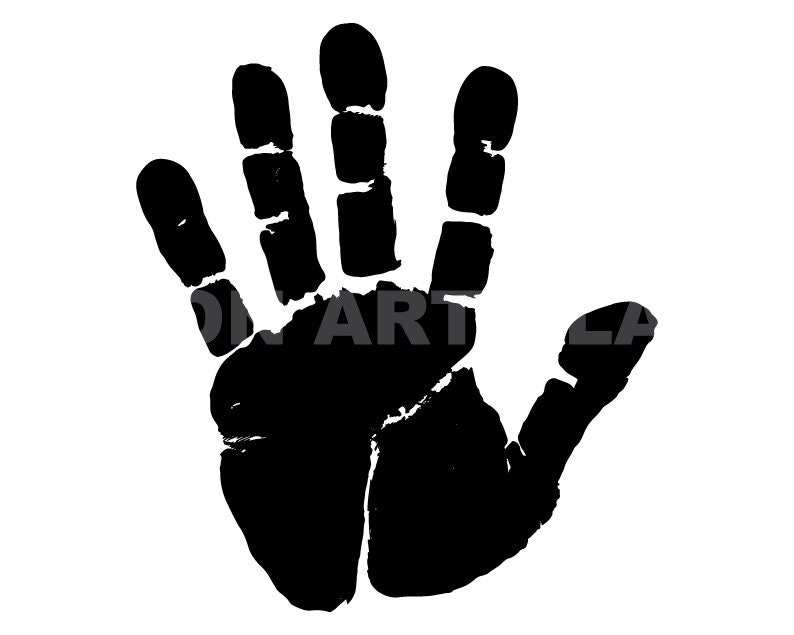 Man Handprint Svg Clipart Image, Cricut Svg Image, Dxf, Pdf, Eps, Jpg ...