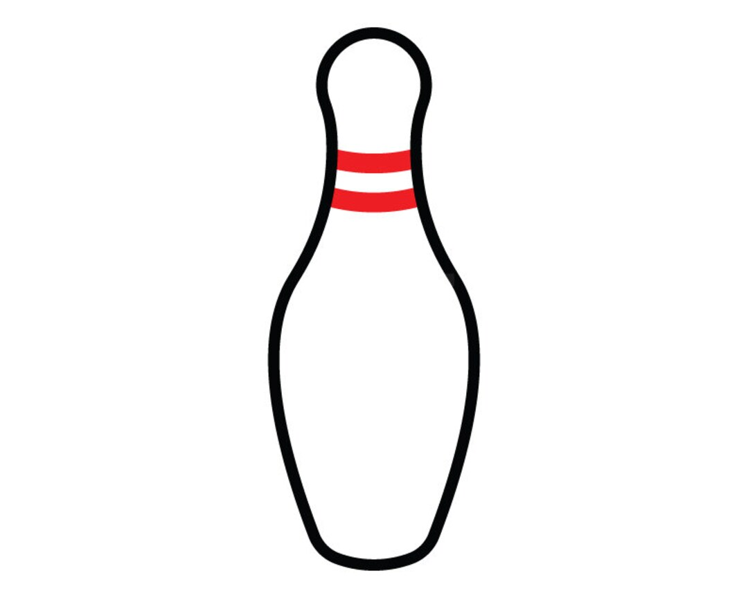 Bowling Pin Outline Svg Clipart Image, Cricut Svg Image, Dxf, Pdf, Eps ...