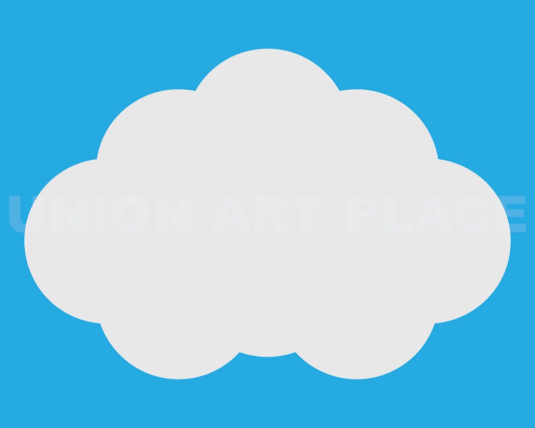 Cloud Svg Clipart Image Cricut Svg Image Dxf Pdf Eps Jpg - Etsy