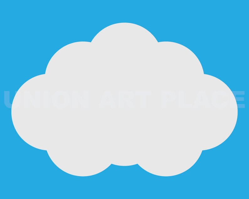 Cloud Svg Clipart Image Cricut Svg Image Dxf Pdf Eps Jpg - Etsy