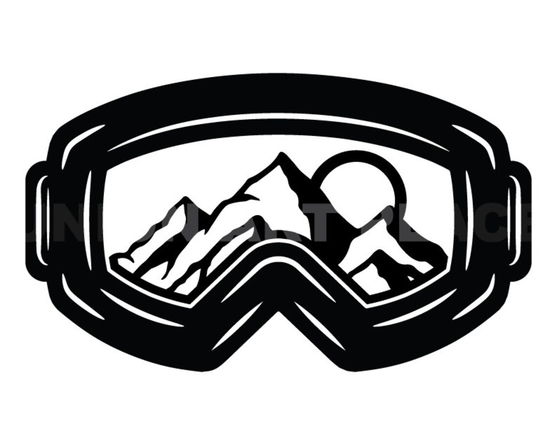 Snow Goggles Svg Mountain Scene Svg Clipart Image Cricut Svg - Etsy