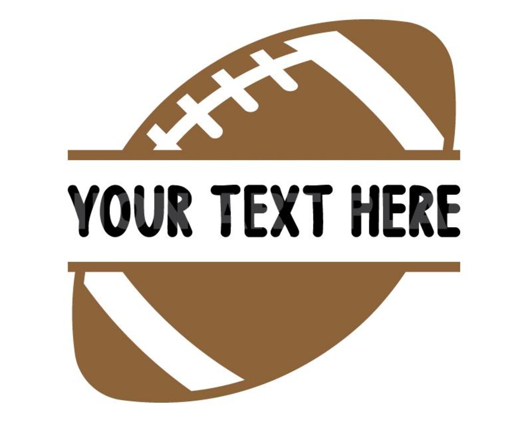 Football Split Name Frame Svg Ball Svg Clipart Image, Cricut Svg Image ...