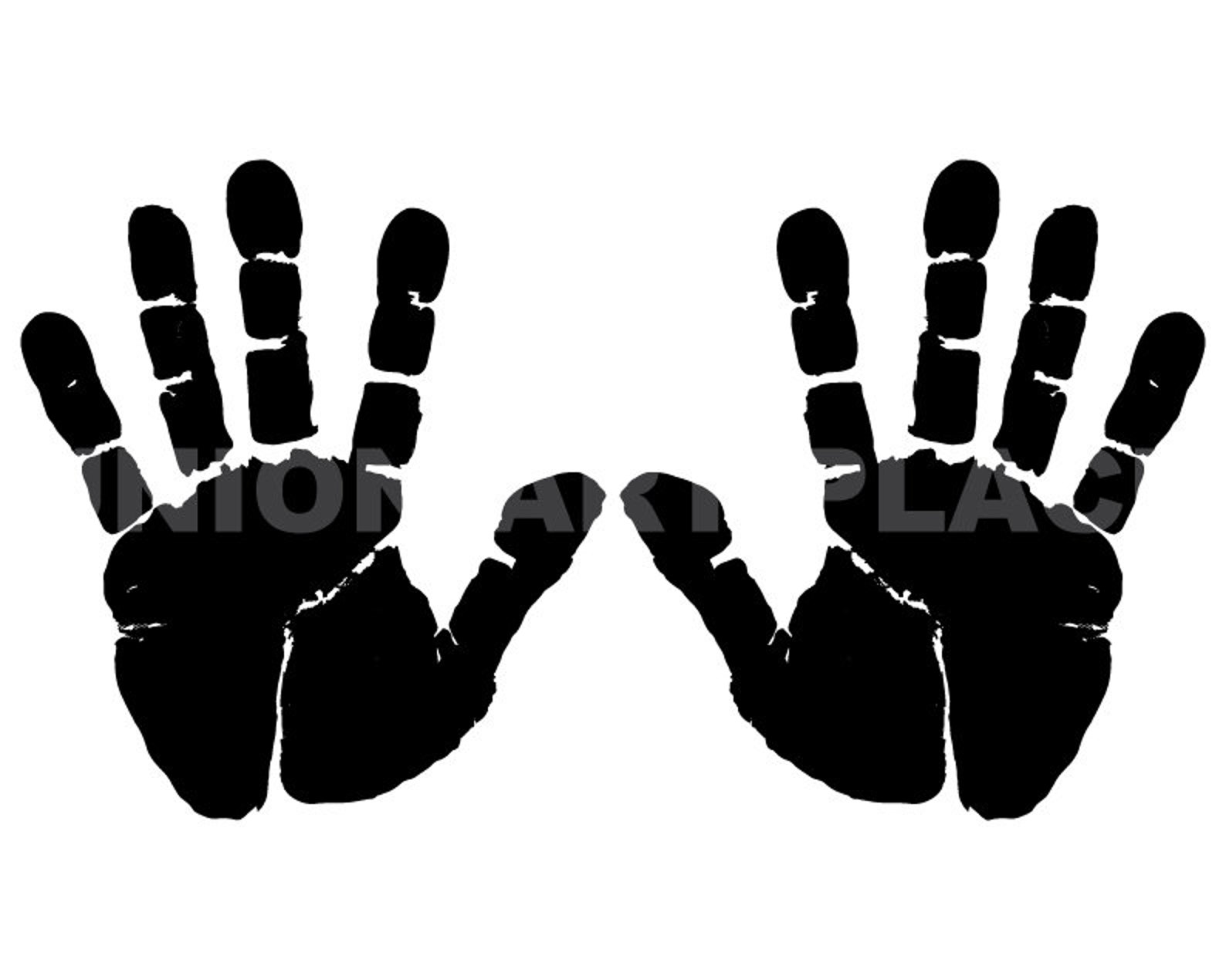 Man Handprints Svg Clipart Image Cricut Svg Image Dxf Pdf | Etsy