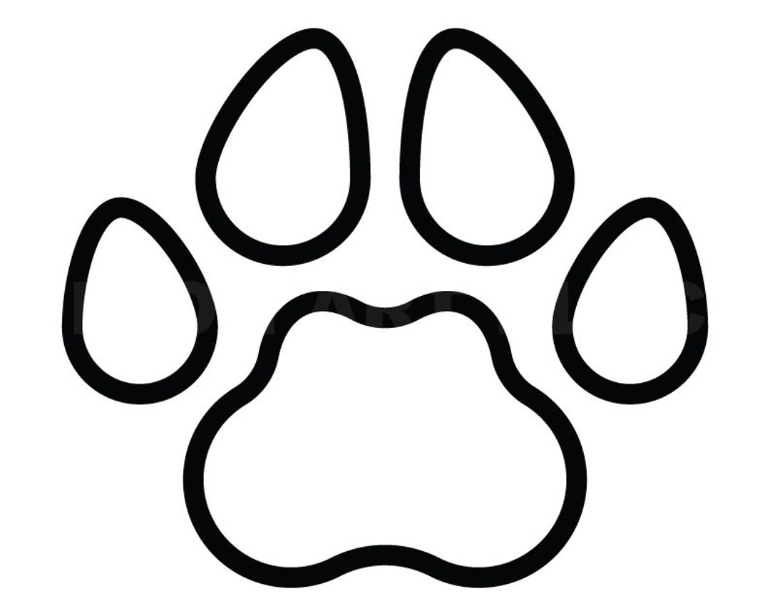 Hund Pfote Druck Umriss Clipart Bild Cricut SVG Bild Dxf - Etsy Österreich