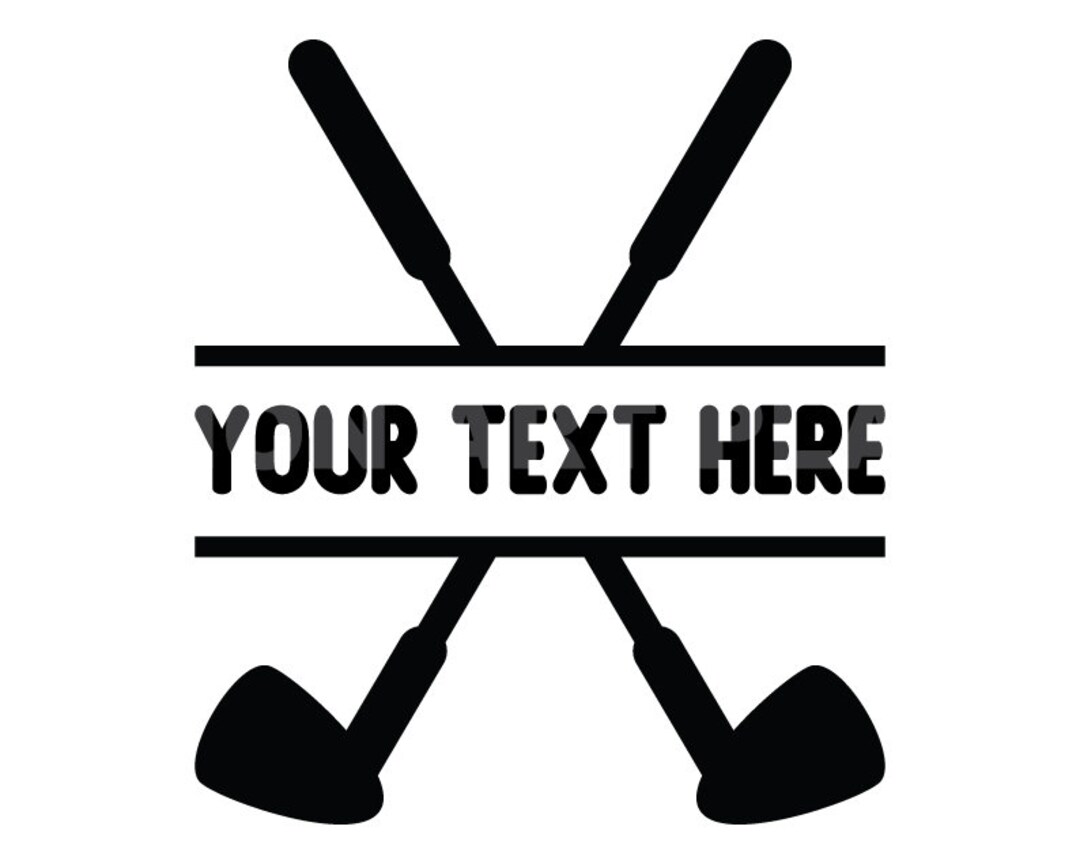 Golf Svg Golf Clubs Split Name Frame Svg Clipart Image, Cricut Svg ...