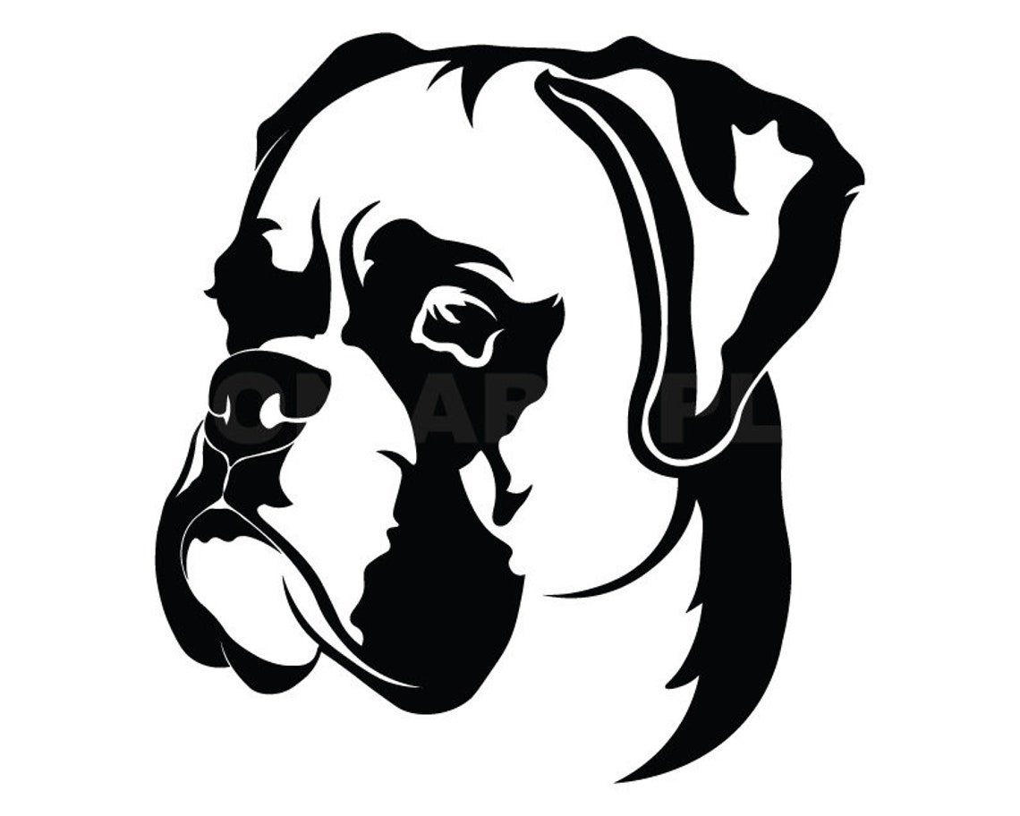 Boxer Hund Svg 05 Clipart Bild Cricut Svg Bild Dxf Pdf | Etsy
