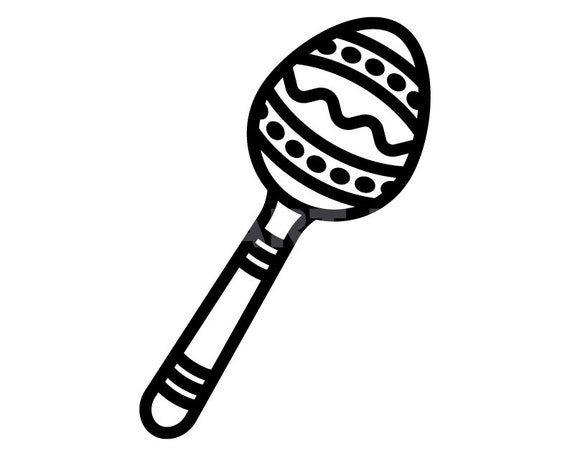 Maracas Outline Svg Clipart Image Cricut Svg Image Dxf Pdf | Etsy UK