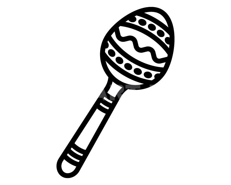 Maracas Outline Svg Clipart Image Cricut Svg Image Dxf Pdf | Etsy