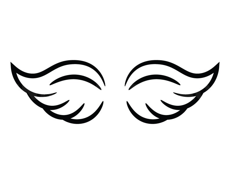 Alas SVG Imagen prediseñada, Imagen Cricut Svg, Dxf, Pdf, Eps, Jpg, Png ...