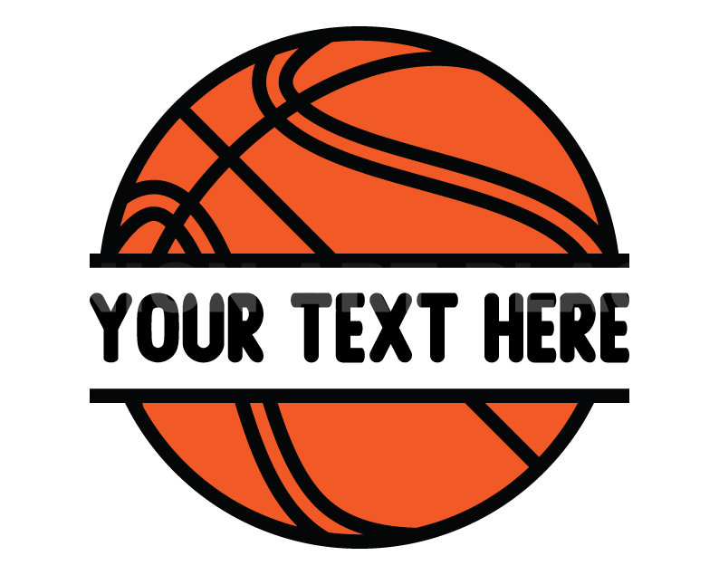 Basketball Split Name Frame Svg Clipart Image Cricut Svg - Etsy