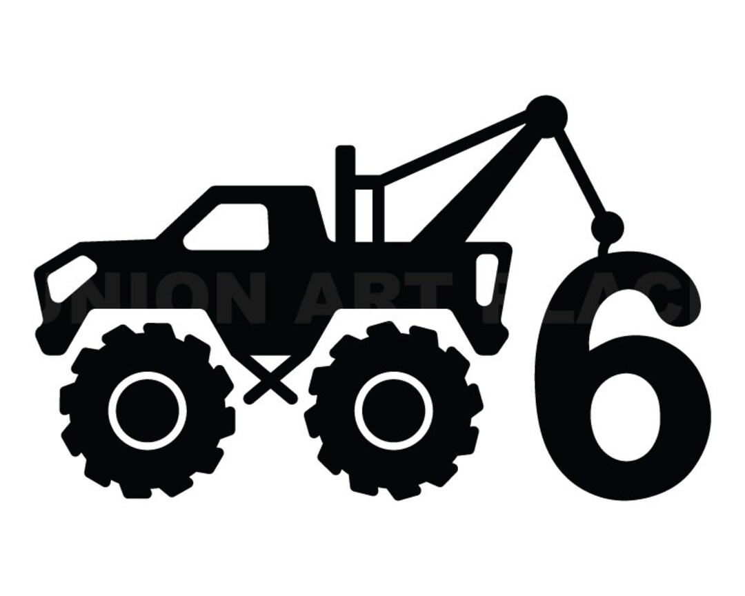 Big Truck Svg Tow Truck Svg 6th Birthday Truck Svg Clipart Image ...