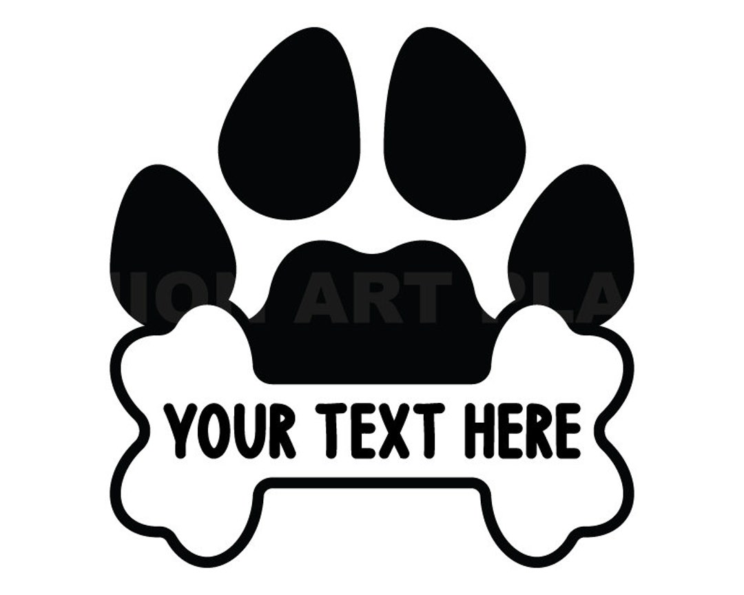 Dog Paw Print Svg Dog Bone Svg Clipart Image Cricut Svg - Etsy Singapore