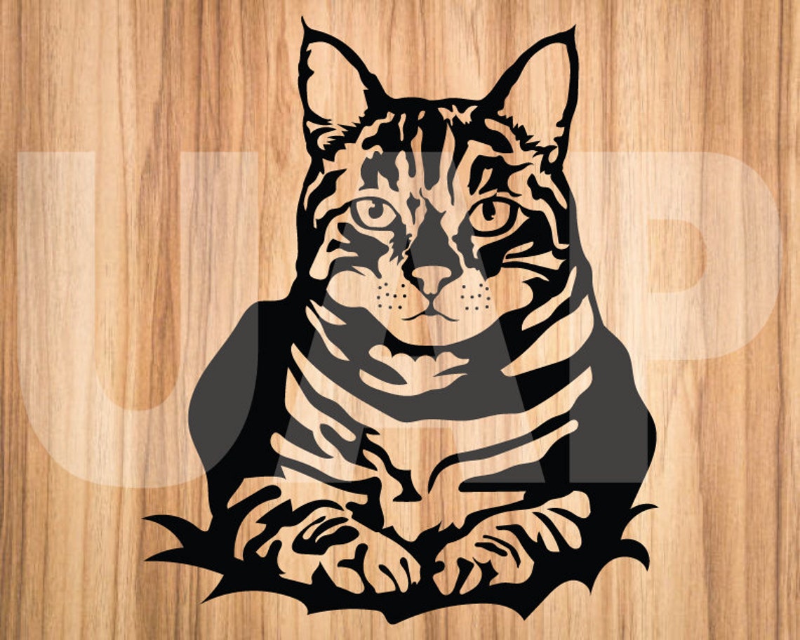 Sitzende Katze Svg Clipart Bild Cricut Svg Bild Dxf Pdf | Etsy