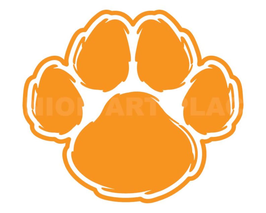 Tiger Paw Print Svg Paw Svg Clipart Image, Cricut Svg Image, Dxf, Pdf ...