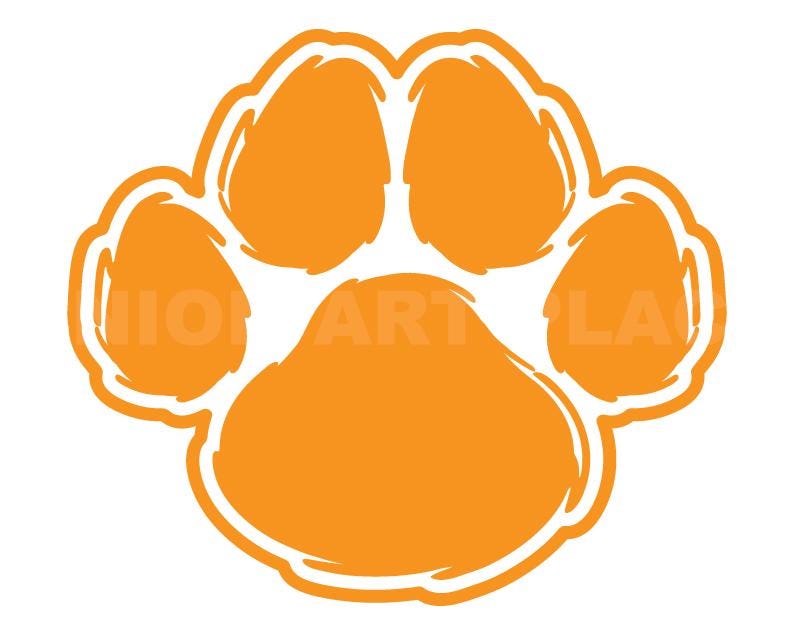 Tiger Paw Print Svg Paw Svg Clipart Image, Cricut Svg Image, Dxf, Pdf ...