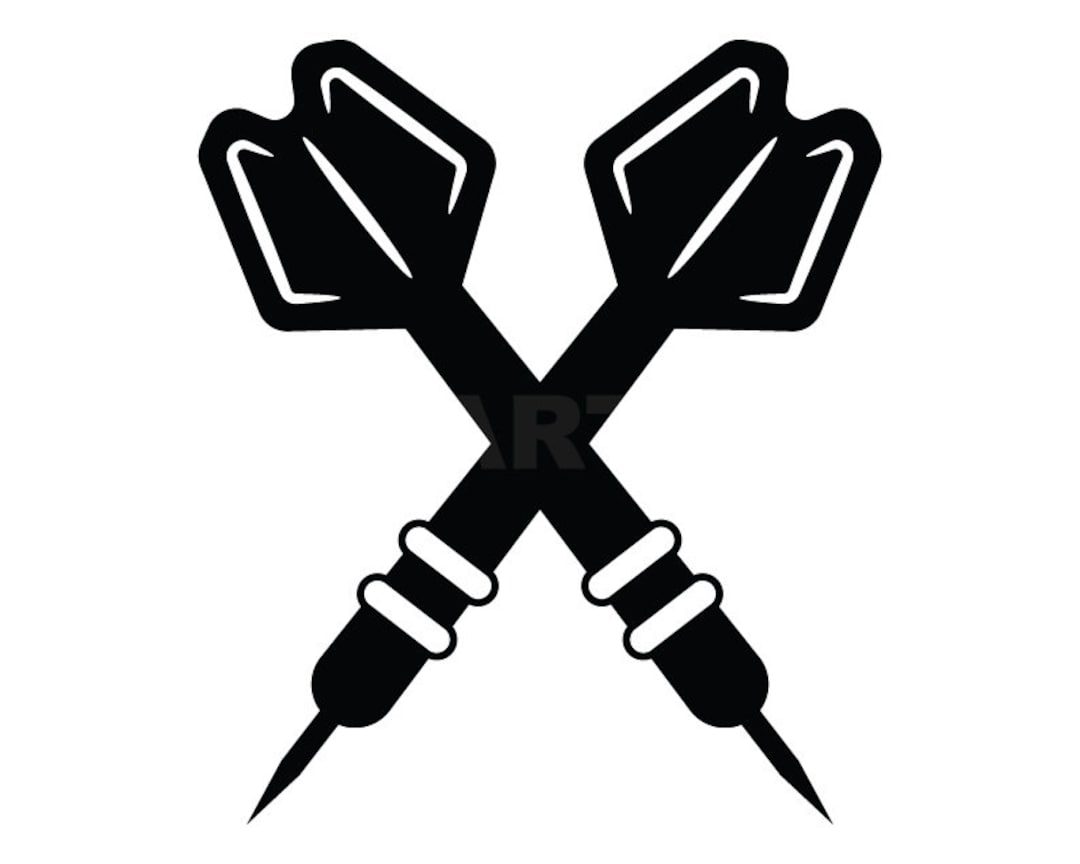 Crossed Dart Pins Svg Clipart Image, Cricut Svg Image, Dxf, Pdf, Eps ...