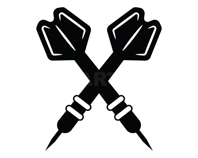 Crossed Dart Pins Svg Clipart Image, Cricut Svg Image, Dxf, Pdf, Eps ...