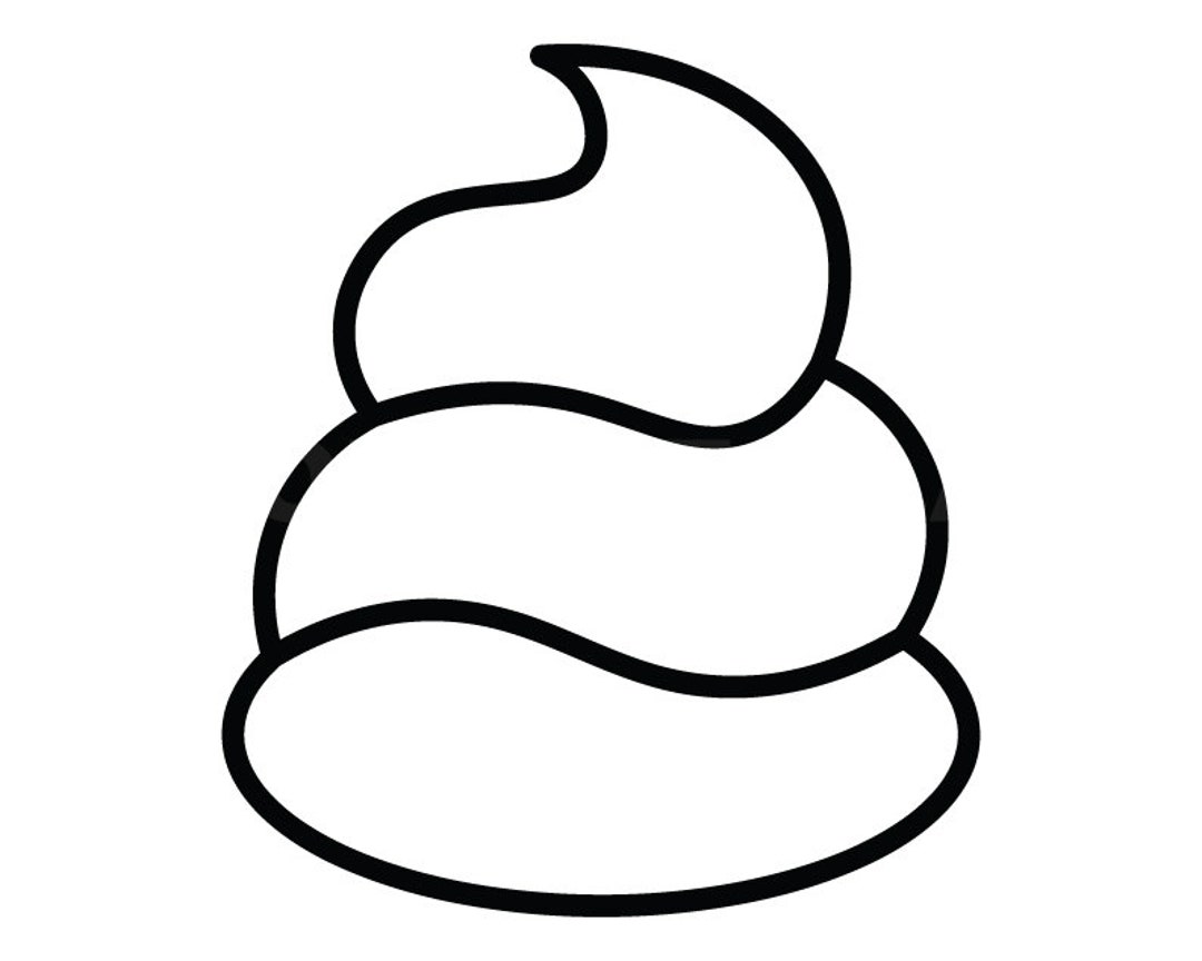 Poop Outline Svg Clipart Image Cricut Svg Image Dxf Pdf - Etsy