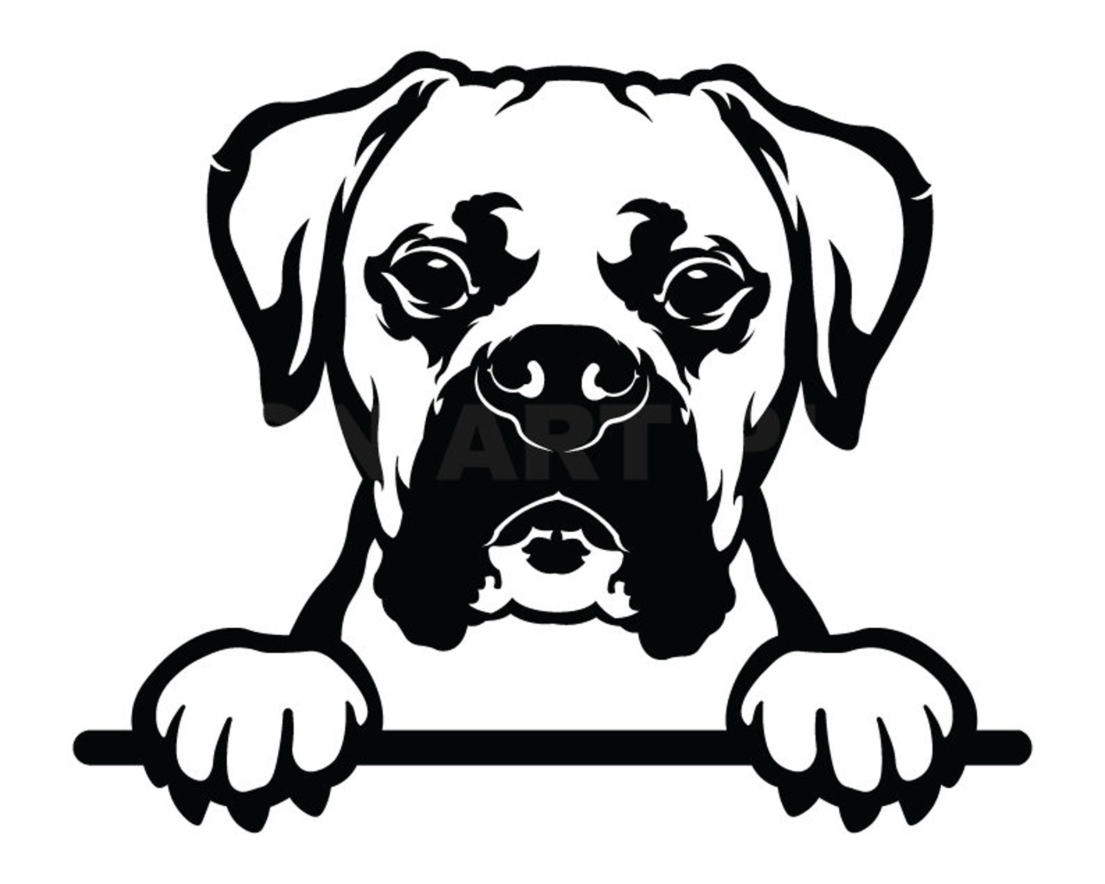 Boxer Dog Svg 08 Clipart image Cricut Svg image Dxf Pdf | Etsy España