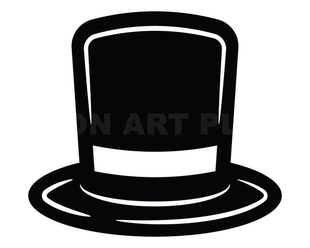 Top Hat Svg Clipart Image Cricut Svg Image Dxf Pdf Eps - Etsy