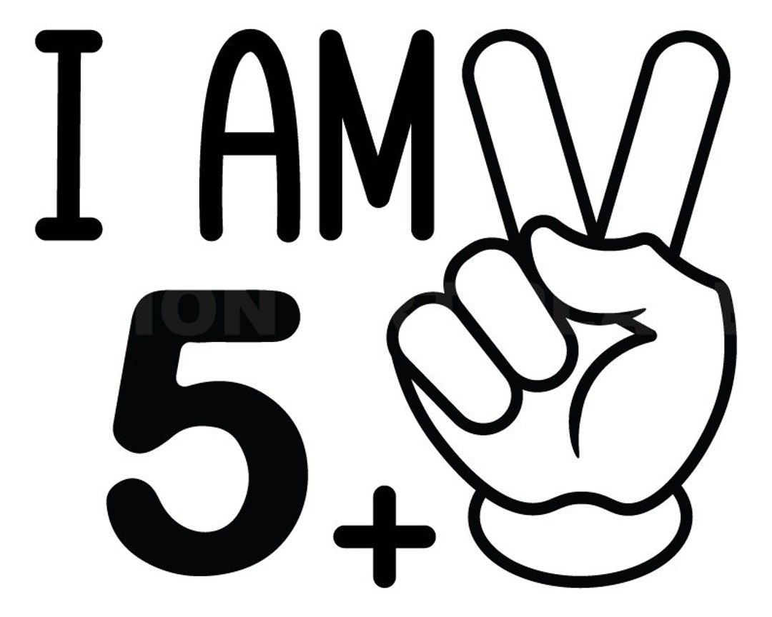 I Am 5 Plus Two Fingers Svg 7th Birthday Svg Clipart Image, Cricut Svg ...