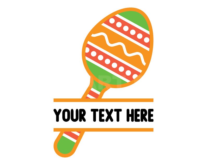 Maracas Split Name Frame Svg Clipart Image Cricut Svg Image - Etsy