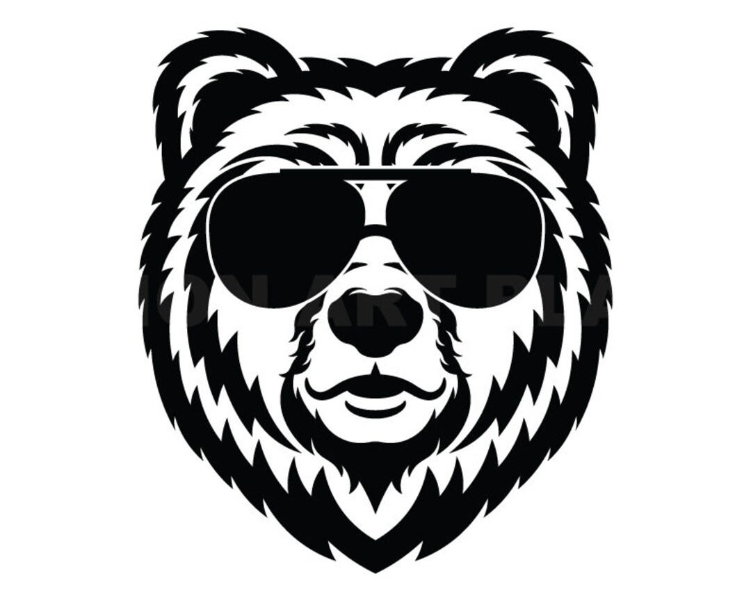 Oso SVG Oso con gafas de sol Svg Imagen prediseñada, Imagen Cricut Svg ...