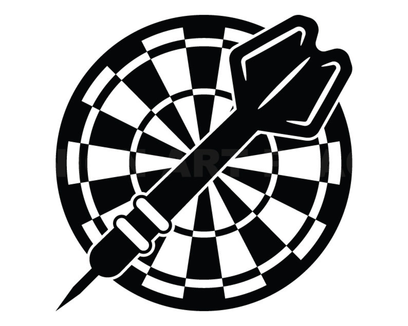 Dart Board Svg Dart Pin Svg Clipart Image, Cricut Svg Image, Dxf, Pdf ...