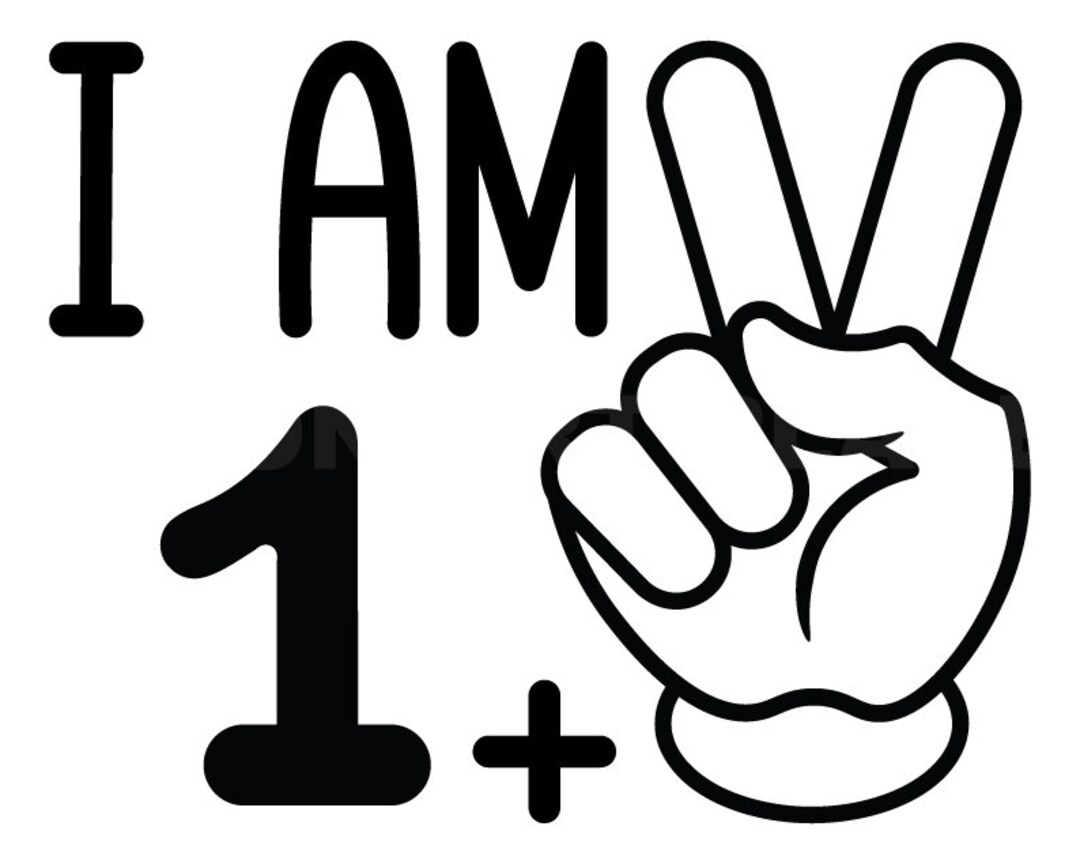 I Am 1 Plus Two Fingers Svg 3rd Birthday Svg Clipart Image, Cricut Svg ...