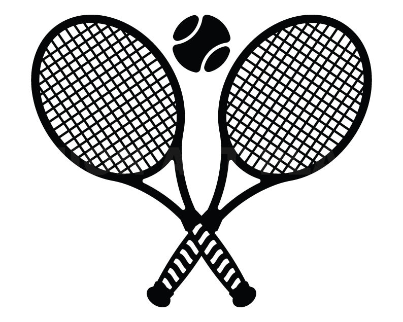 Tennis Rackets Svg Tennis Ball Svg Clipart Image, Cricut Svg Image, Dxf ...
